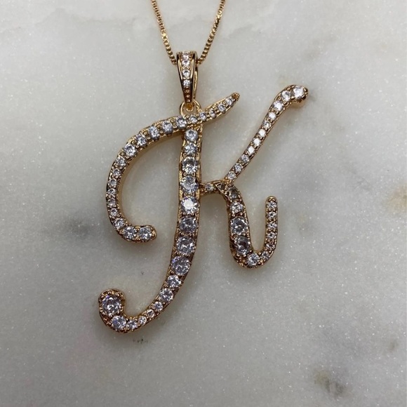 Jewelry | Gold Letter K Initial Necklace | Poshmark